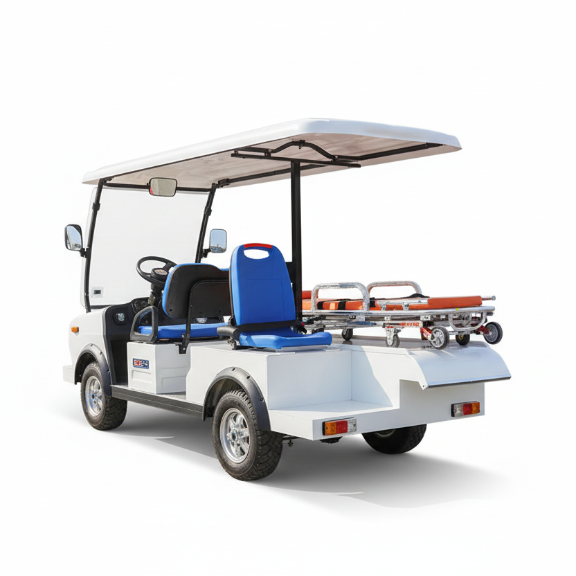 Electric Ambulance Vehicle Medical Buggy & Golf Cart with Stretcher Fi ...