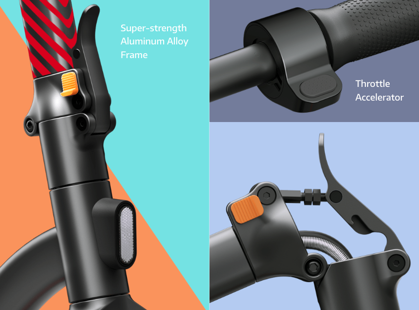 YADEA KS3 Electric Kick Scooter Black/Red – E-Scooter UAE Hub