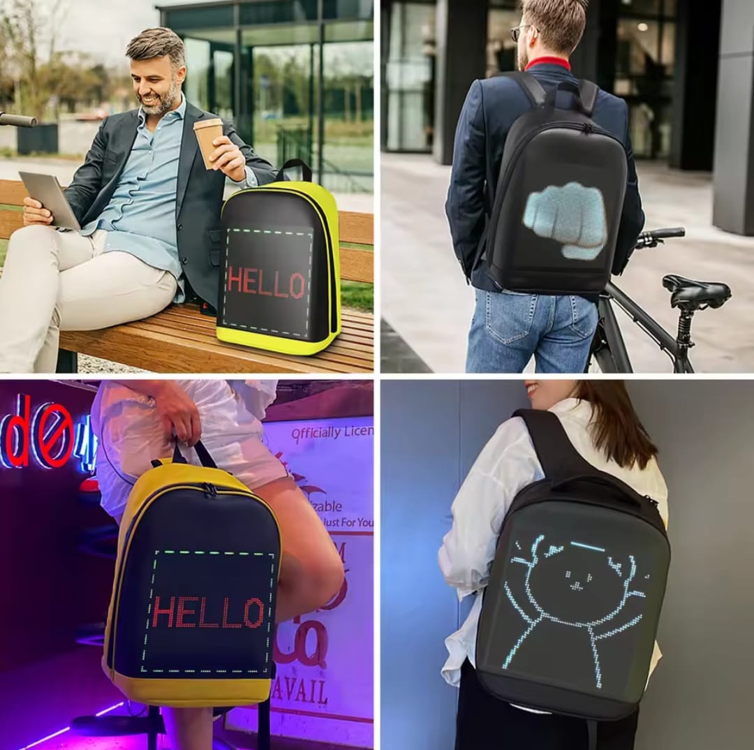 LED BackPack Eye Catching Bike Riders Walking office camping cycling t ...